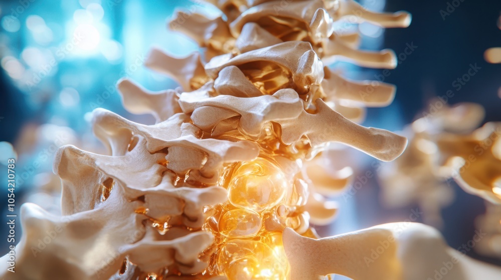 Cross-sectional diagram of the skeletal system showing the vertebrae ...