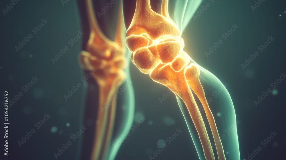 Diagram of the skeletal system displaying the bones of the knee joint ...