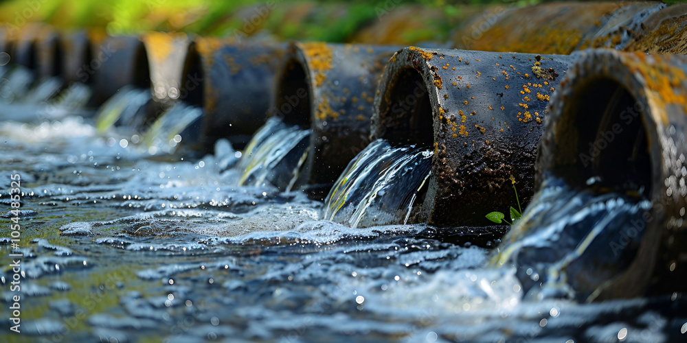 "Polluted Water Flowing from Drain Pipes, Environmental Impact of ...