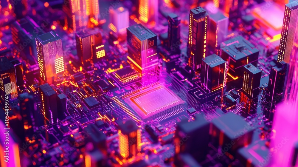 Abstract technology chip processor background circuit board and html ...