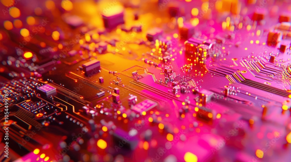 Abstract technology chip processor background circuit board and html ...