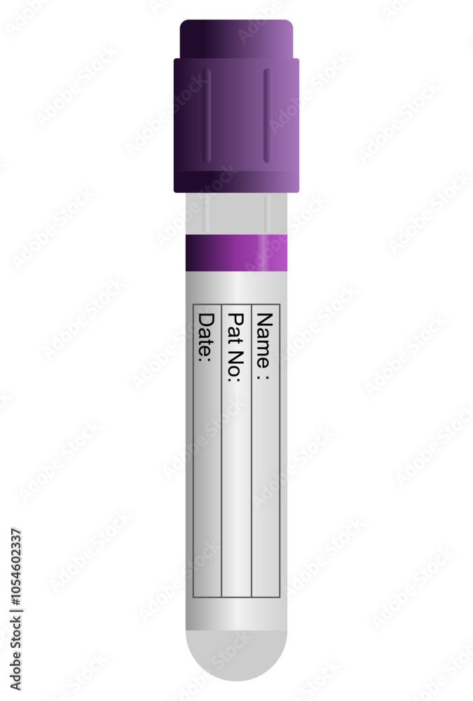Blood Collection Tube, sample blood collection tube vector image Stock ...