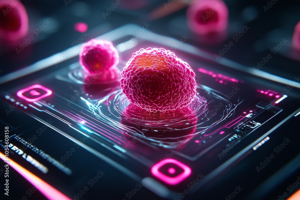 Advanced holographic display of stem cells differentiating into ...