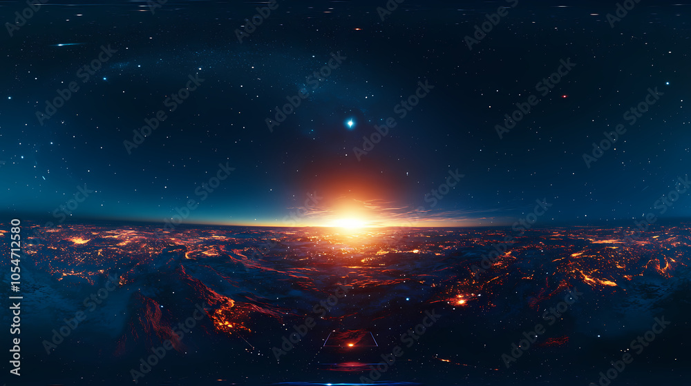 Стоковая иллюстрация «degree equirectangular projection of a wide ...