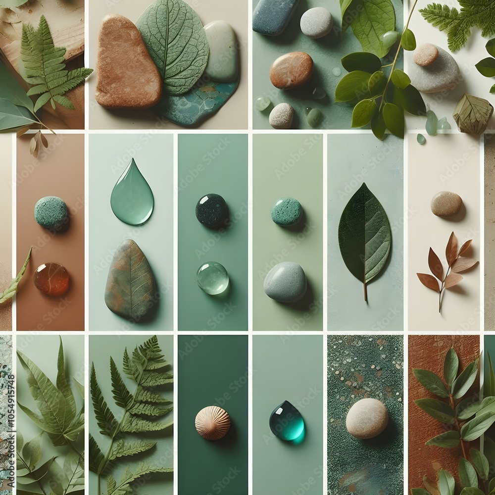 Nature-inspired Color Palette Stock Illustration | Adobe Stock