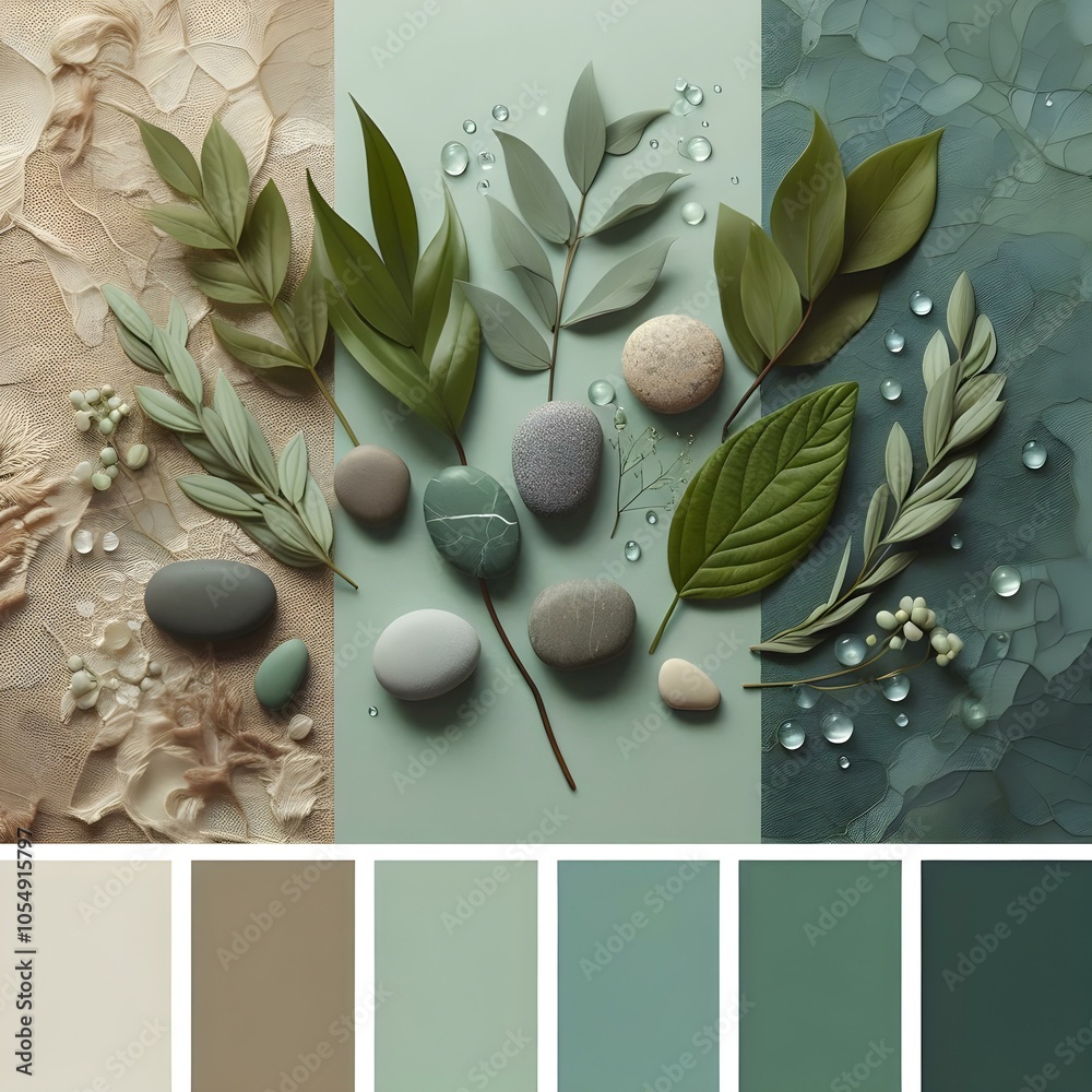 Nature-inspired Color Palette Stock Illustration | Adobe Stock