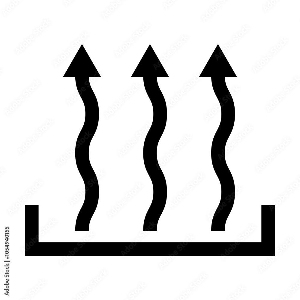 Heat icon vector three arrow up symbol for graphic design, logo, web ...