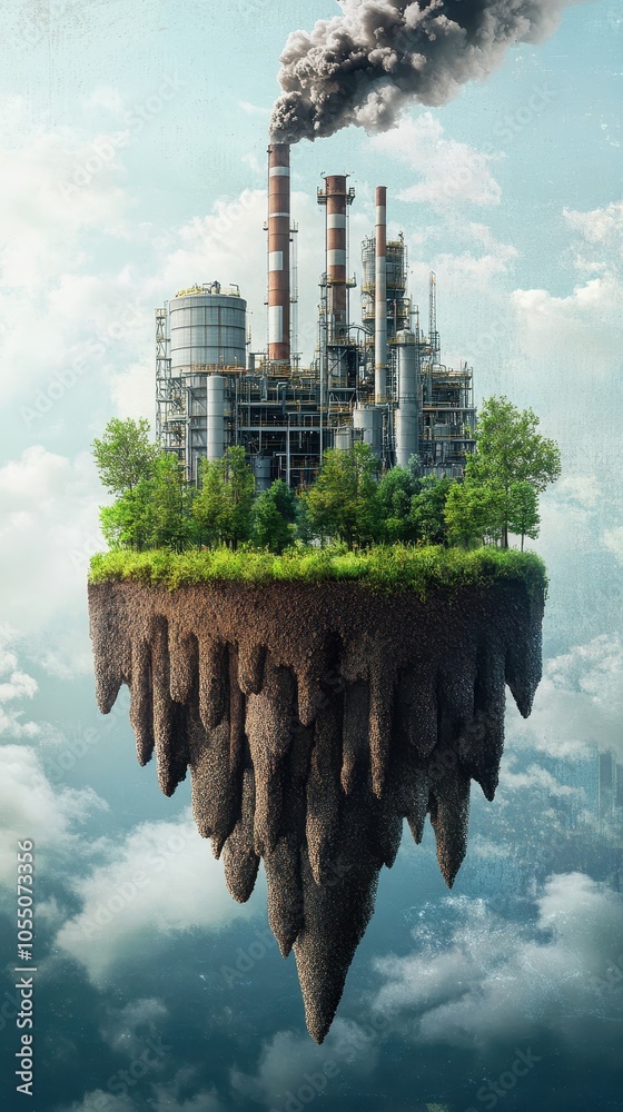 Visual metaphor illustrating carbon capture and storage (CCS ...
