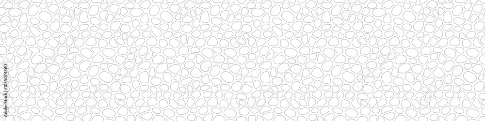 Doodle stones seamless vector background. Black and white paving seamless patterns. Smooth ...