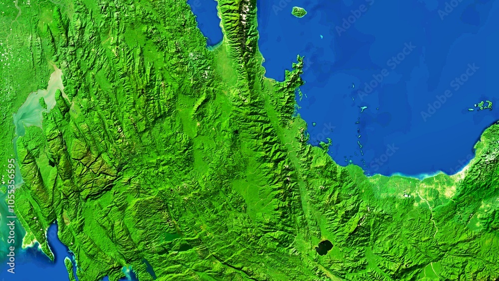 4K Nabire of West Papua Indonesia Map, High Resolution Satellite View ...