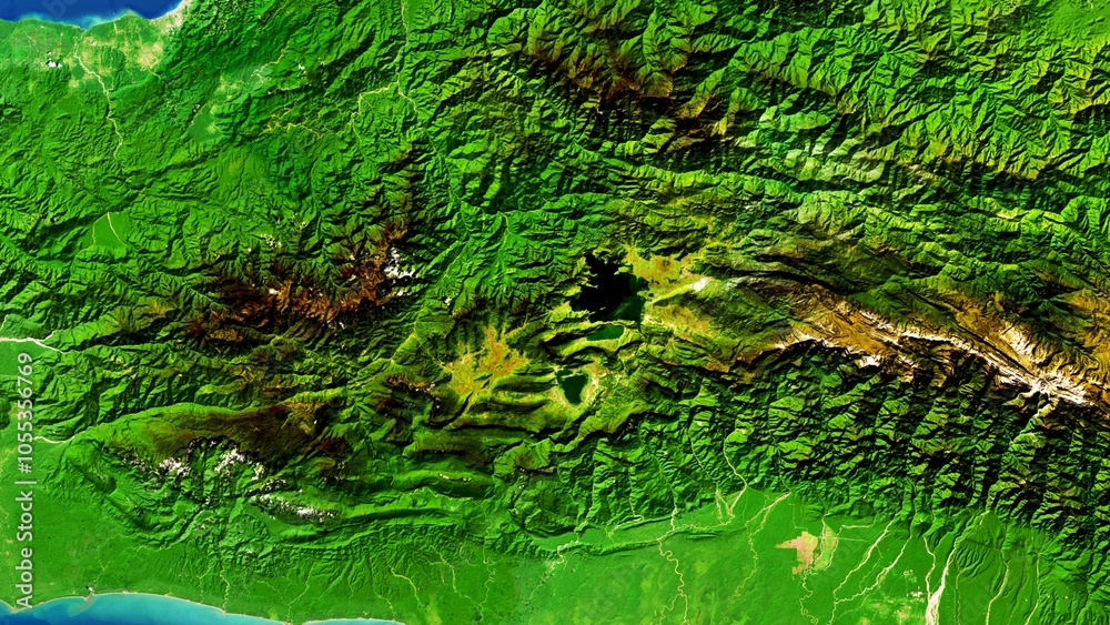 4K Tage Lake of Papua Indonesia Map, High Resolution Satellite View ...