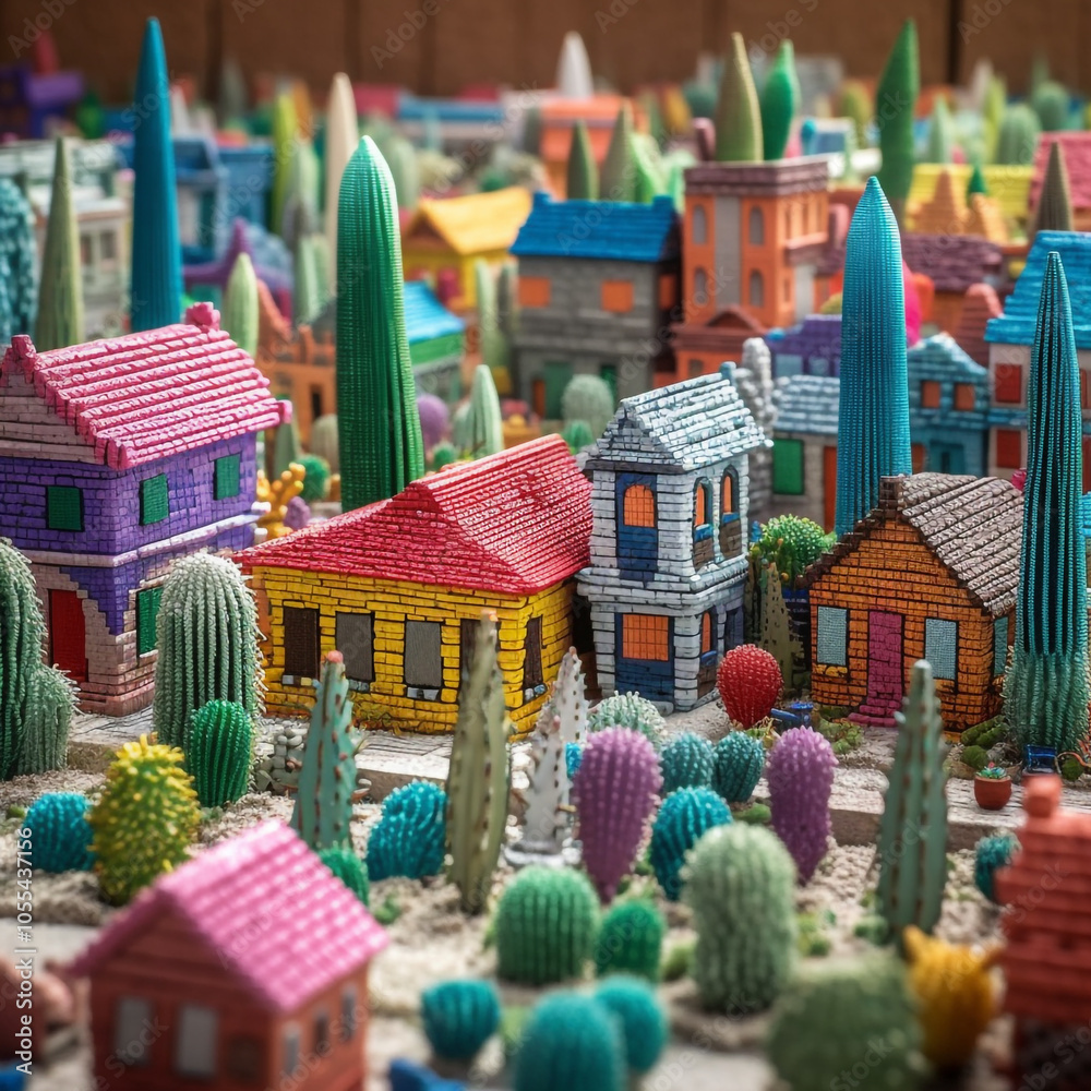 City model, miniature city, origami, paper art folding, buildings ...