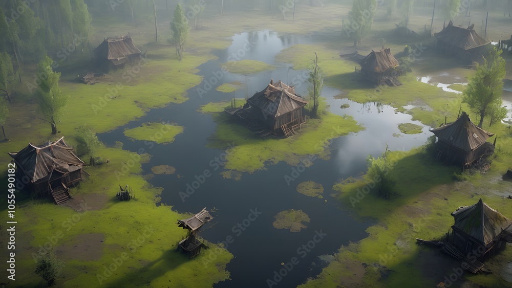 DnD Battlemap Toxic Swamp Battlemap Style. Stock Illustration | Adobe Stock