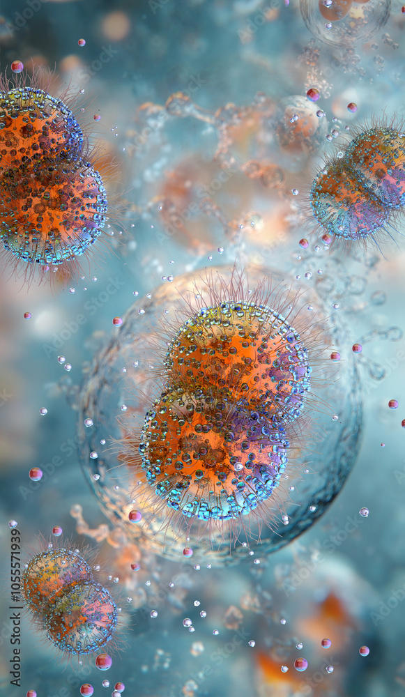 Illustration Stock Gonorrhea bacterium Neisseria gonorrhoeae, diplococci structure. Diplococcus ...