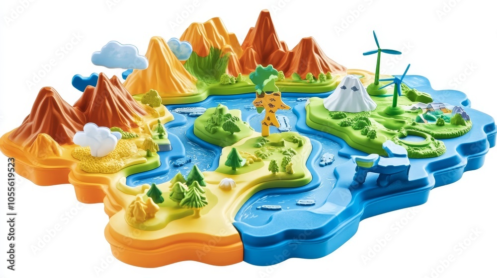 Exploring the World: Interactive Map Toy for Kids Learning Geography ...