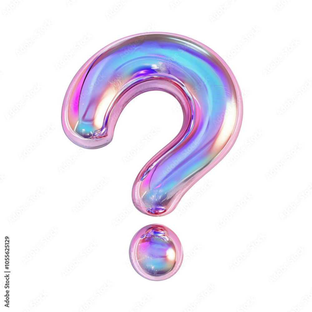 Holographic question mark isolated on the background. Question mark ...