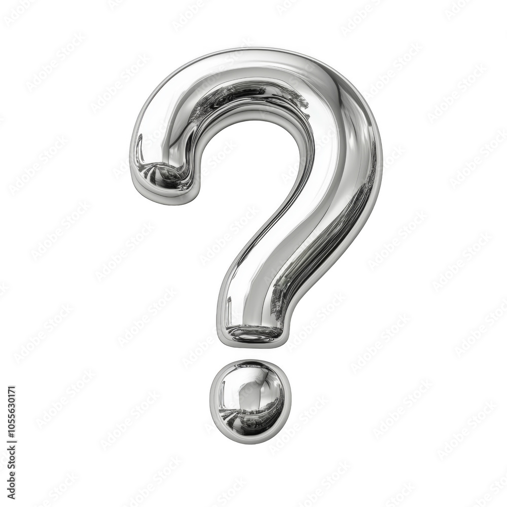 Silver question mark isolated on the background. Question mark clipart ...