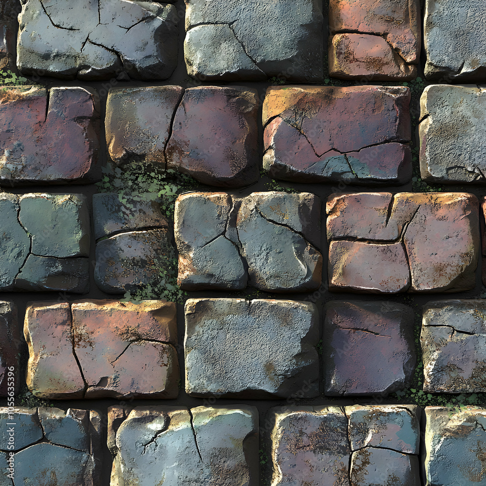 Weathered Brick Texture with Chipped Edges and Faded Color in Close-Up ...