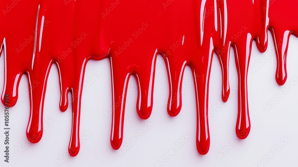 Crimson Horror Drips, a chilling animated loop featuring red paint ...