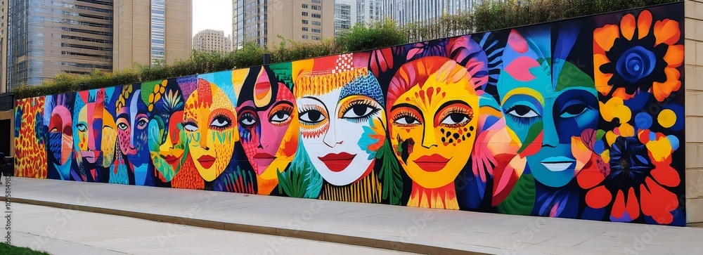 community art representation, colorful street art honors migration and ...