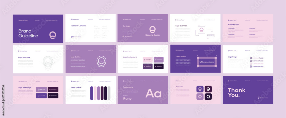 Complete Brand Identity Guidelines Template, Professional Logo ...