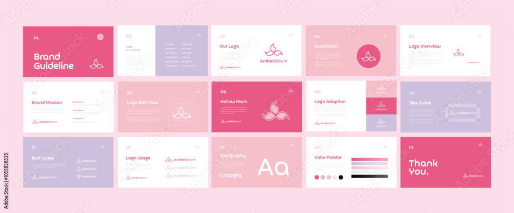 Complete Brand Identity Guidelines Template, Professional Logo ...