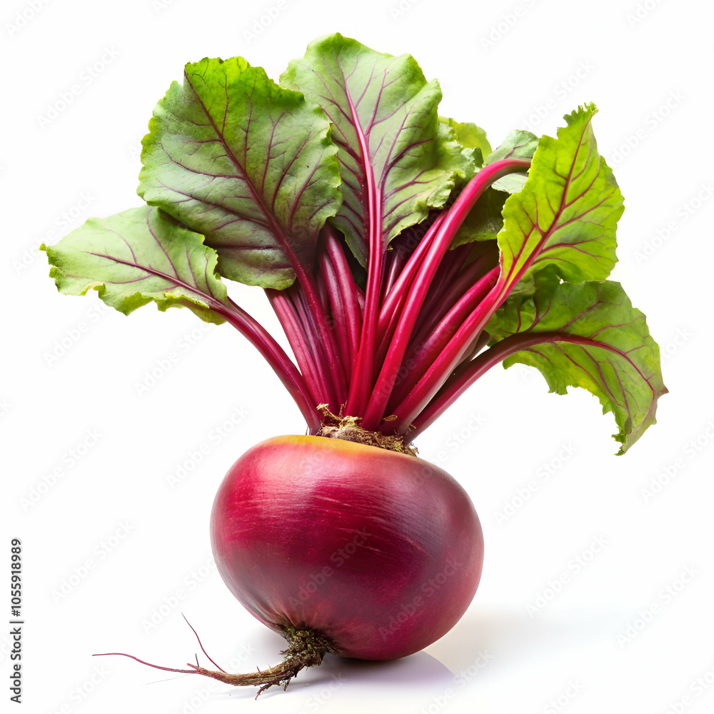 Fresh beetroot isolated on white, showcasing deep red color and natural ...