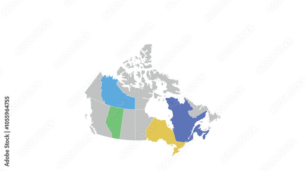 Canada map infographic presentation layout. Stock Vector | Adobe Stock