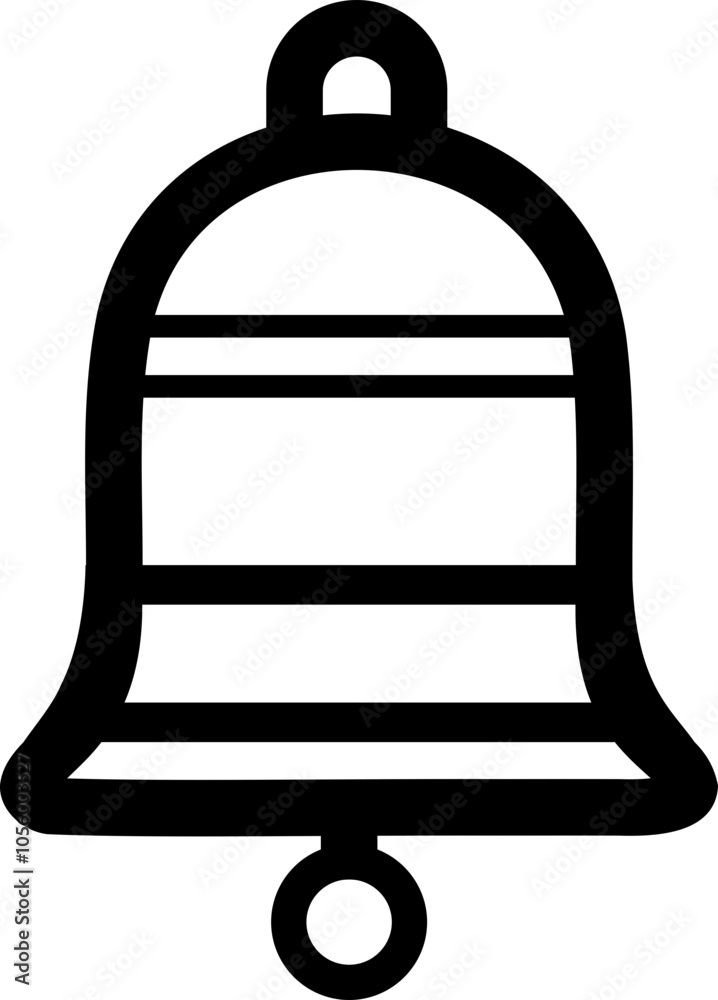 Notification bell icon transparent with black outline | Useful for UI ...