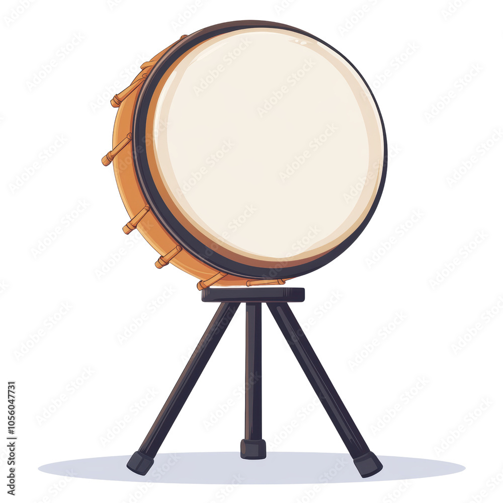 Grand Taiko Drum on Tripod Stand isolated on transparent background ...