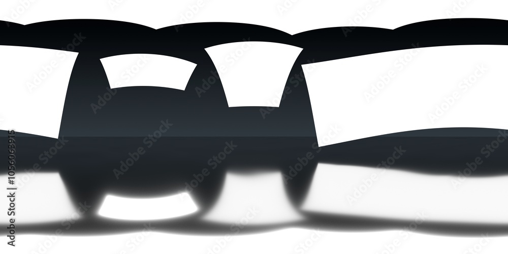 3d render image of panoramic 360 view equirectangular hdri gray studio ...