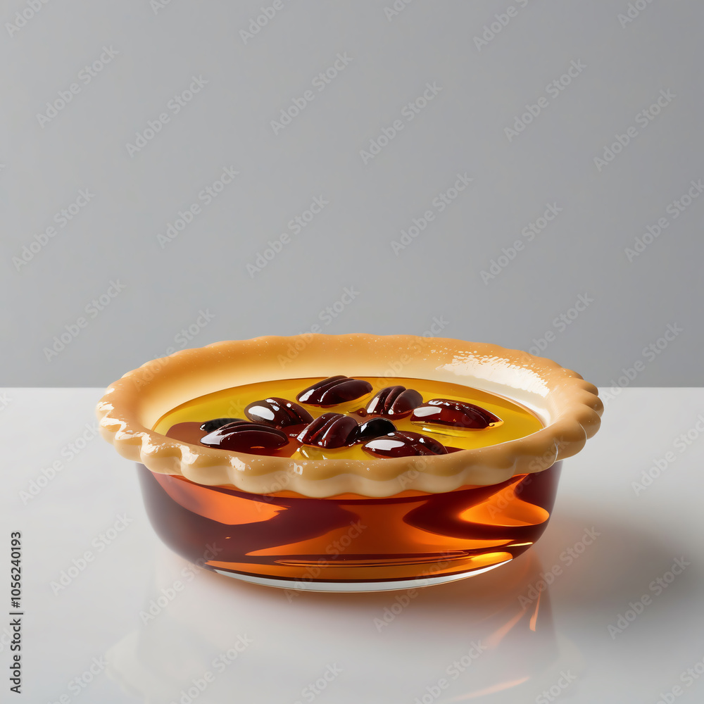 Glass Butter Tart sculpture with golden-brown crust and amber filling ...