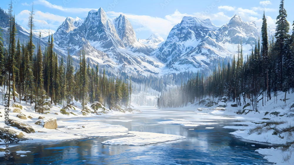 The Ice Age, featuring mountains, forests, and rivers, was an event in ...