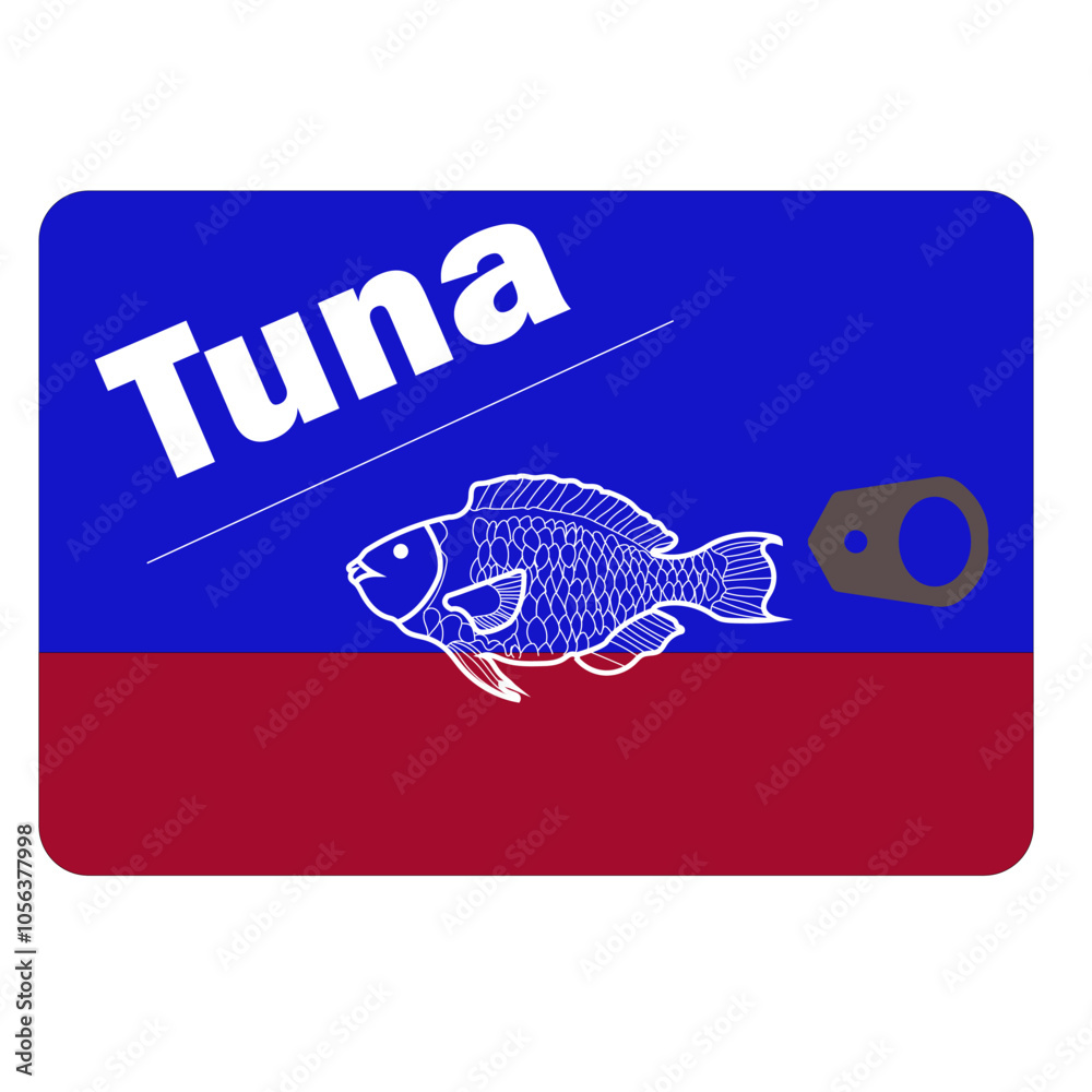 Tuna Sardine Can Vector Illustration. Detailed vector illustration of a ...