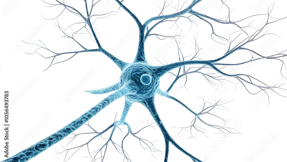 Brain neuron isolated on white background as transparent. PNG. AI ...
