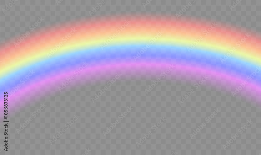 Rainbow icon, rainbow.Raindrops on transparent background. Storm with ...