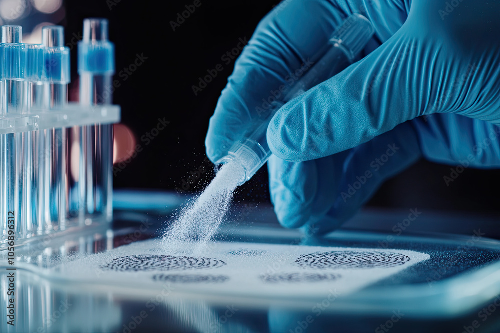 Detective background illustration, forensic crime scene investigation ...