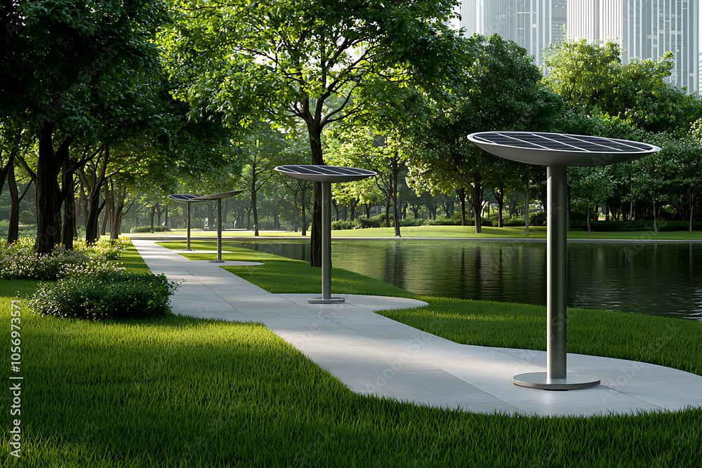 Innovative modular solar trees enhancing urban green spaces a vision ...