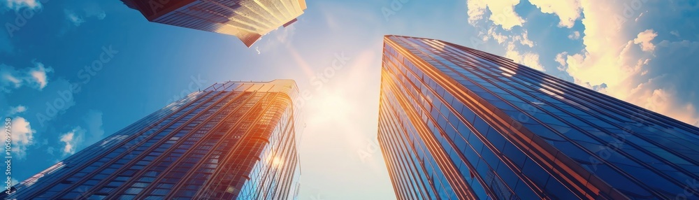 Foto de Stock Skyward Ambition Steady progress through structured ...