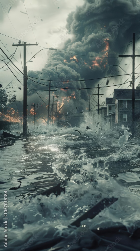 Illustrate the chaos of natural disasters with realistic 3D renders of ...