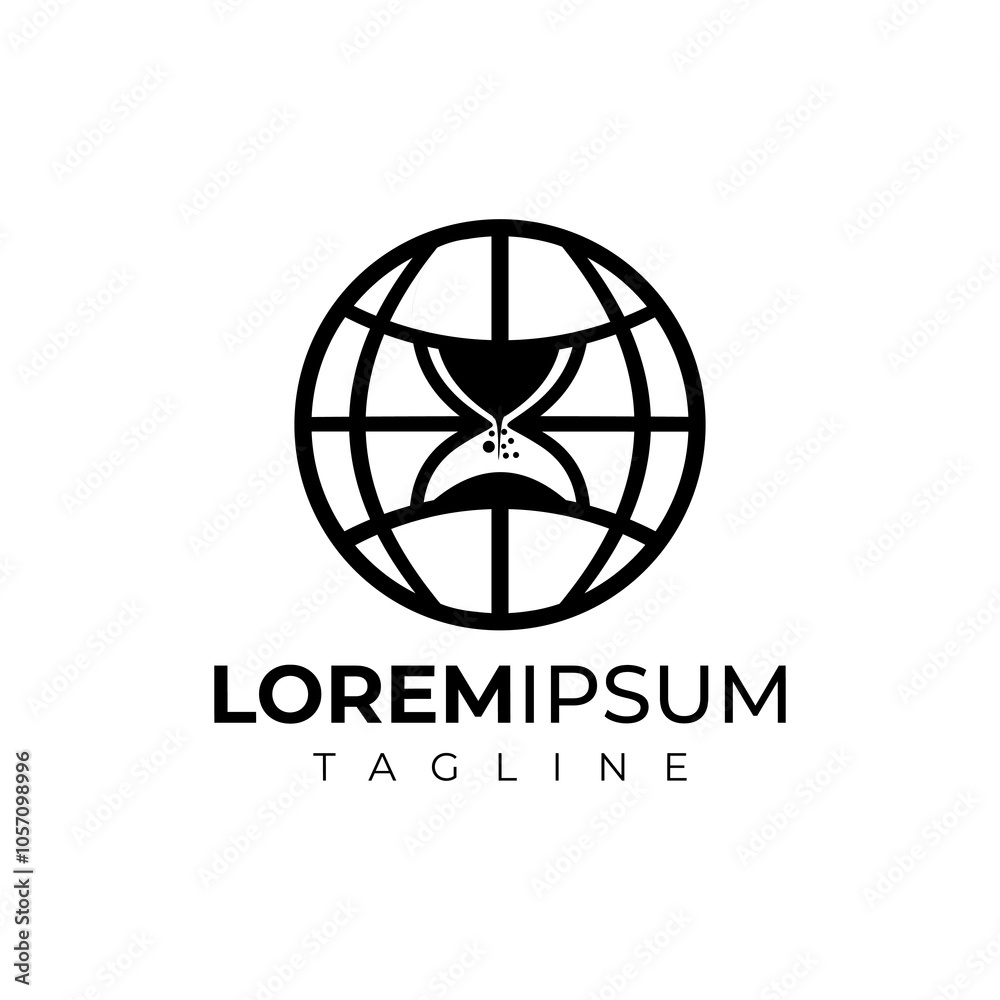 globe and world hourglass in time as symbols guiding sustainable ...