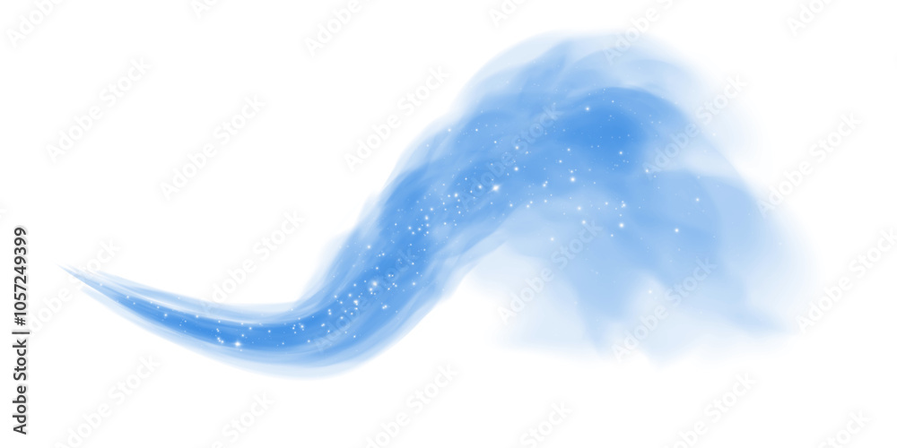 Cigarette smoke. Blue fog or smoke. Fantastic smoke background. Blue ...