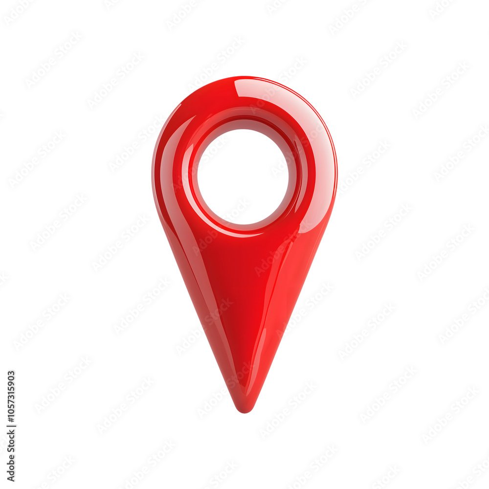 red map pointer isolated on transparent background Generative Ai. Stock Illustration | Adobe Stock