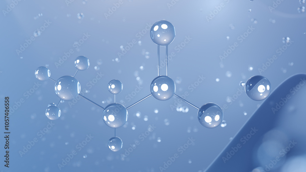 potassium propanoate molecular structure, 3d model molecule, e283 ...