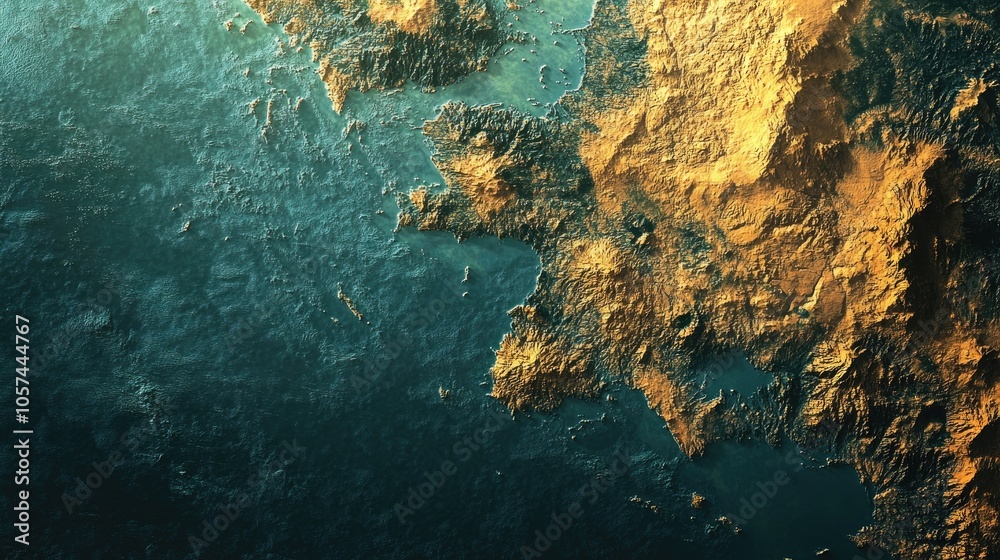 Стокова ілюстрація High-resolution GPS satellite image map illustrating ...