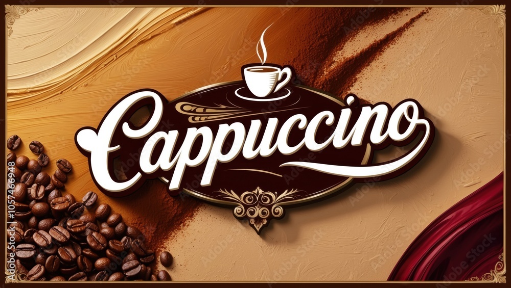 Cappuccino logo with elegant, script font and soft color gradients ...