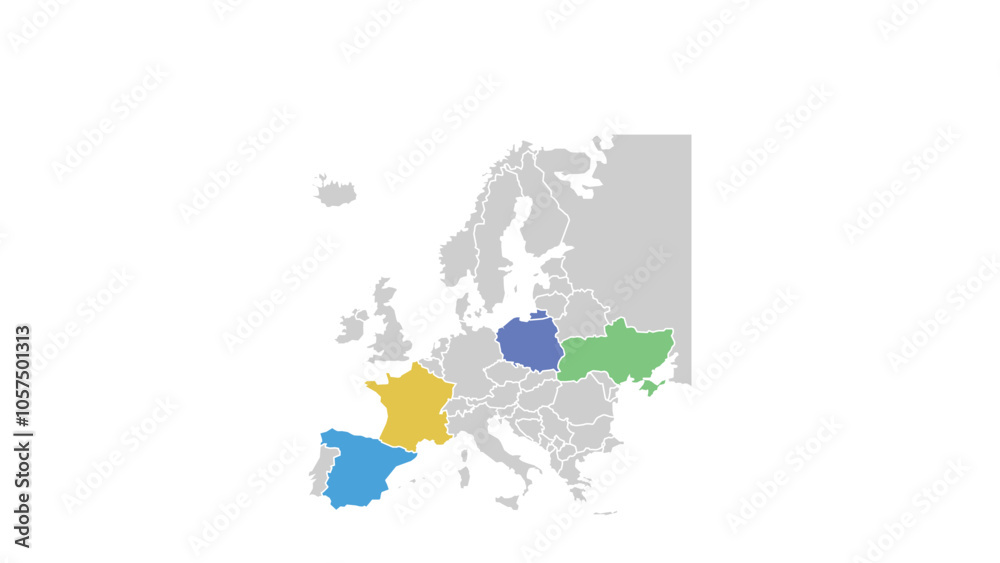 Europe map infographic presentation layout fully editable. Stock Vector ...