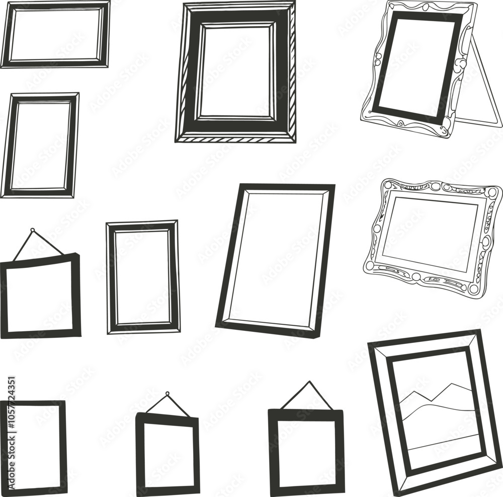 Frame SVG, Square Frame Silhouette, Simple Frame Vector Illustration ...