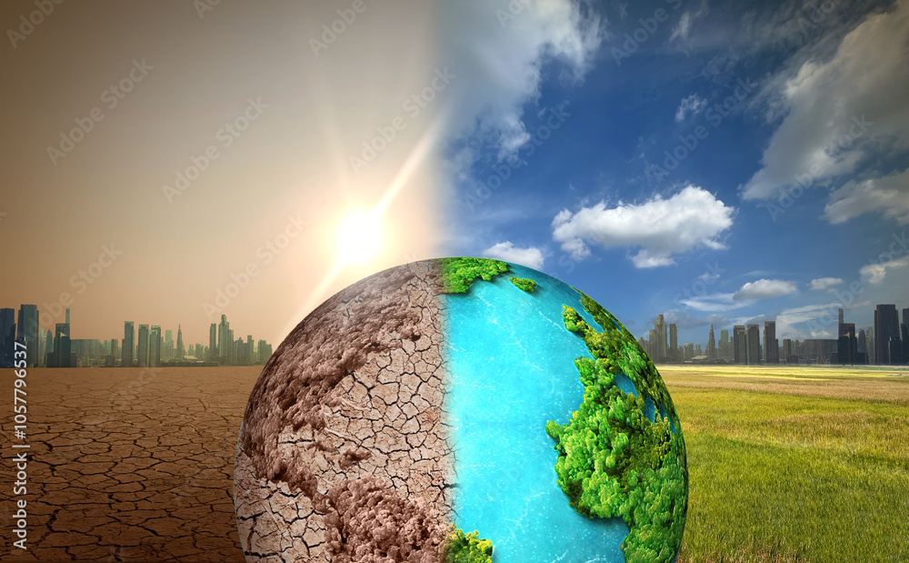 Global Warming and Climate change concept Background. World Environment ...