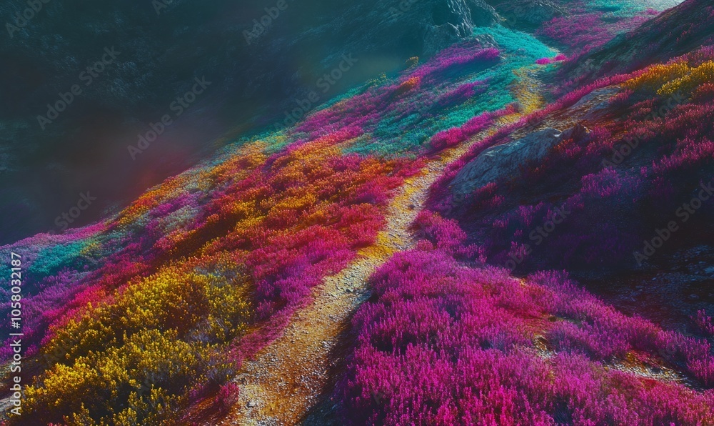 Heatmap of a mountain trail, with vibrant colors showing the most ...